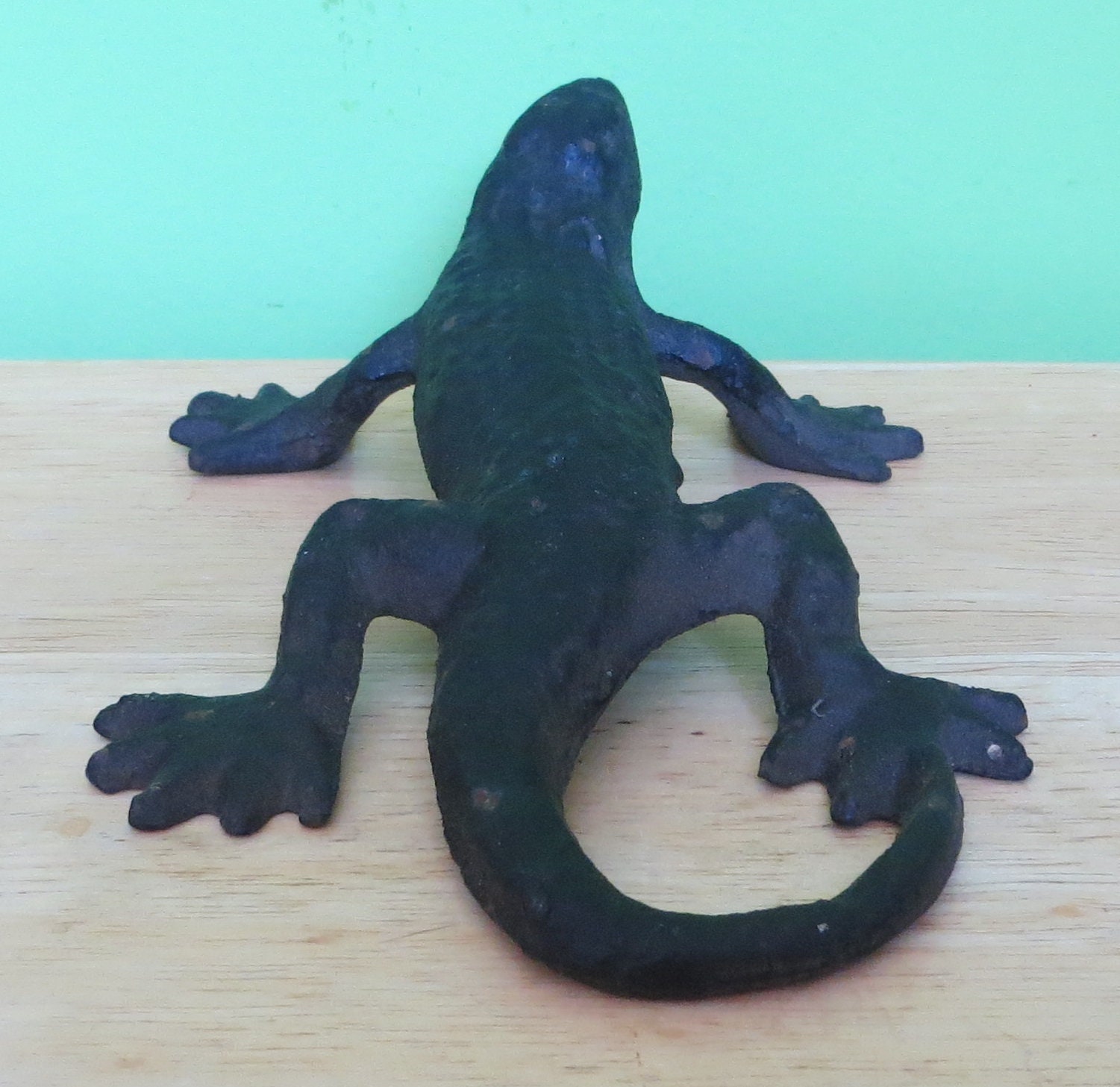 Antique Cast Iron Lizard Figurine | Etsy