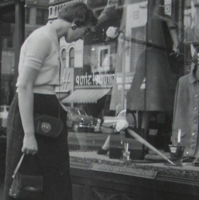 Window Shopping 1957 Young Woman Checks Out the Latest - Etsy
