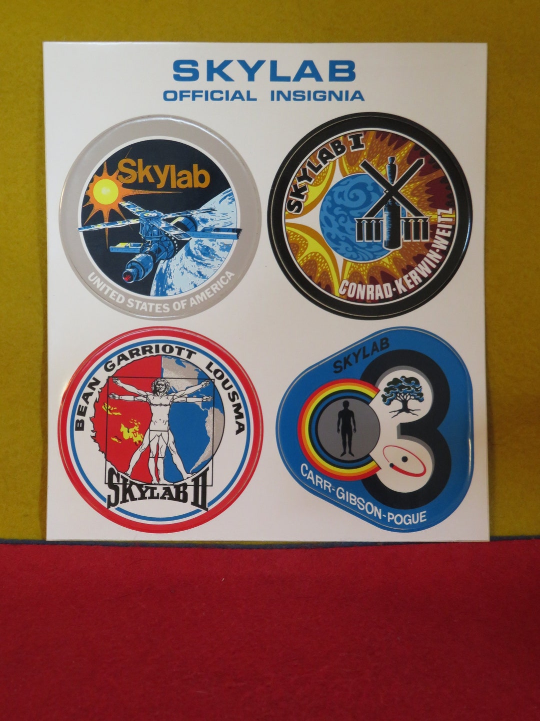 Vintage 1970's Skylab Insignia Decal (set of 4) Nasa Space Museum Souvenir - Etsy