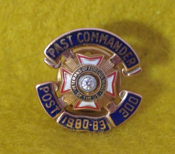 Original 1980's VFW Veterans Of Foreign Wars 10 Karat… - Gem