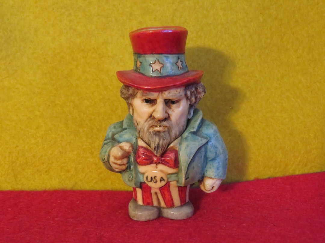 Vintage Uncle Sam Pot Bellys Harmony Kingdom Historical Line Figurine ...