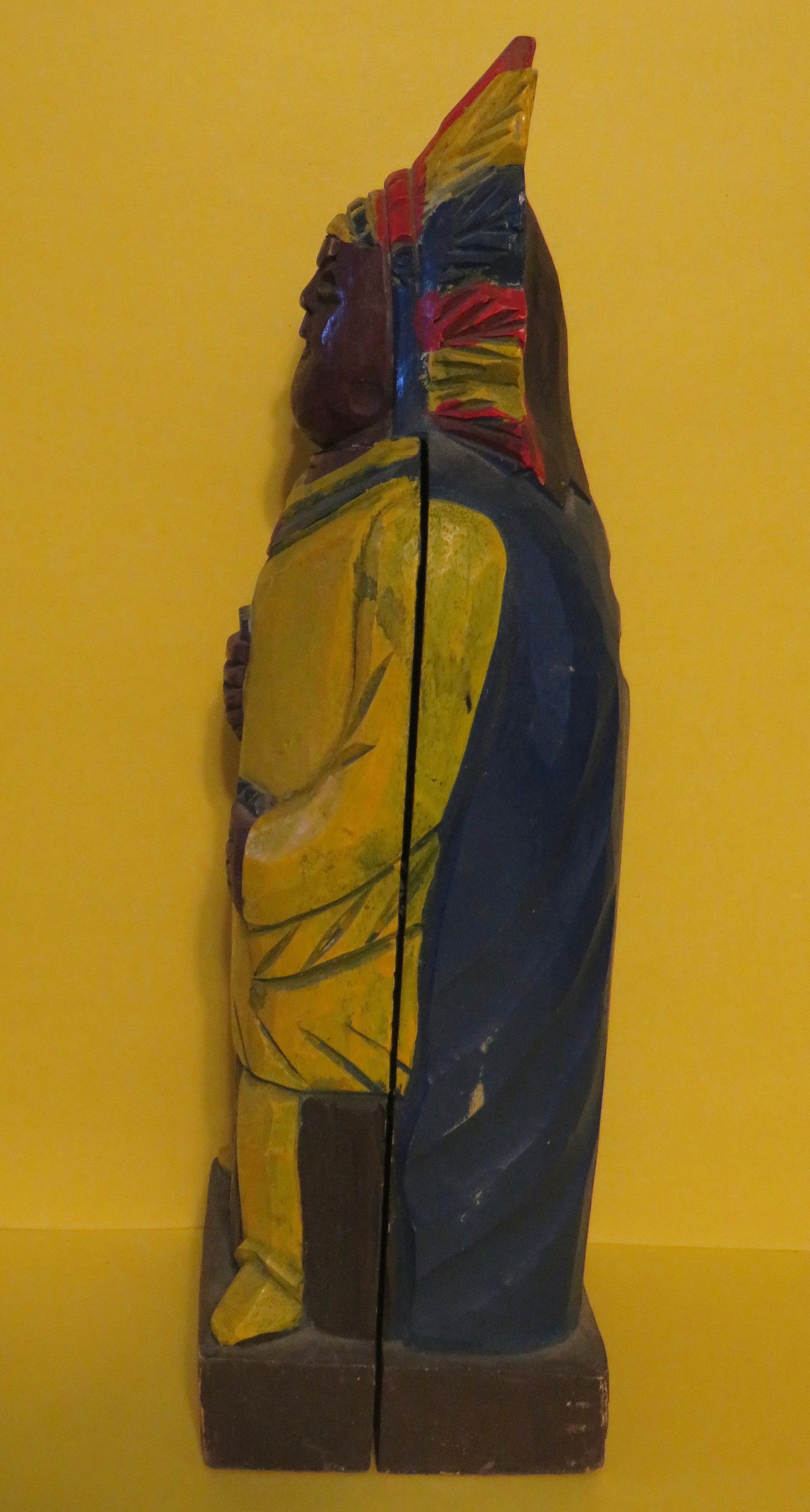 Vintage 1950's Native American Cigar Store Style Carved Indian Liquor ...