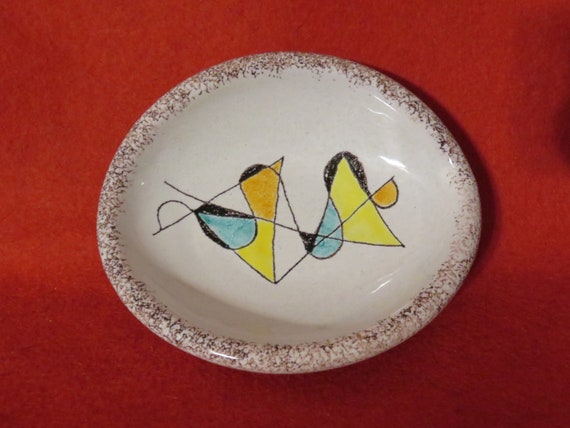 Mid Century 1950's Ceramic Art Pottery Bowl Made in Italy | Etsy