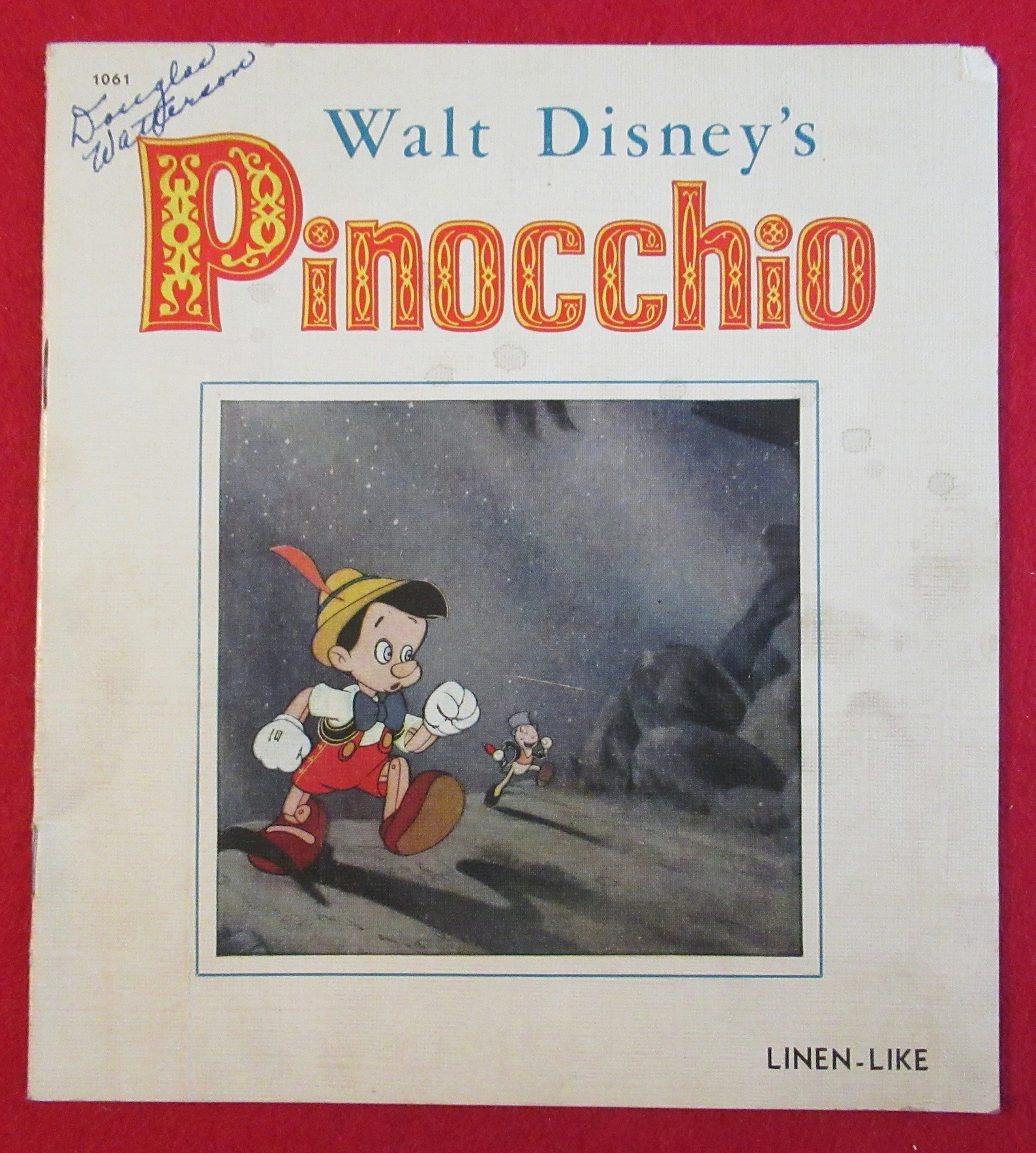 1940 Walt Disney's Pinocchio Whitman Story Book 1061 - Etsy