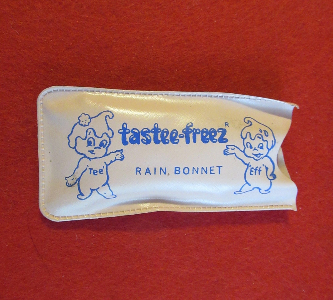 Vintage 1950's Tastee-freez Ice Cream Tee Eff Advertising Rain Bonnet ...