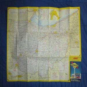 Original 1962 Sunoco Ohio Advertising Road Map - Etsy