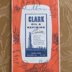 Vintage 1968 Clark Oil & Refining Co Chicago Advertising Road Map - Etsy