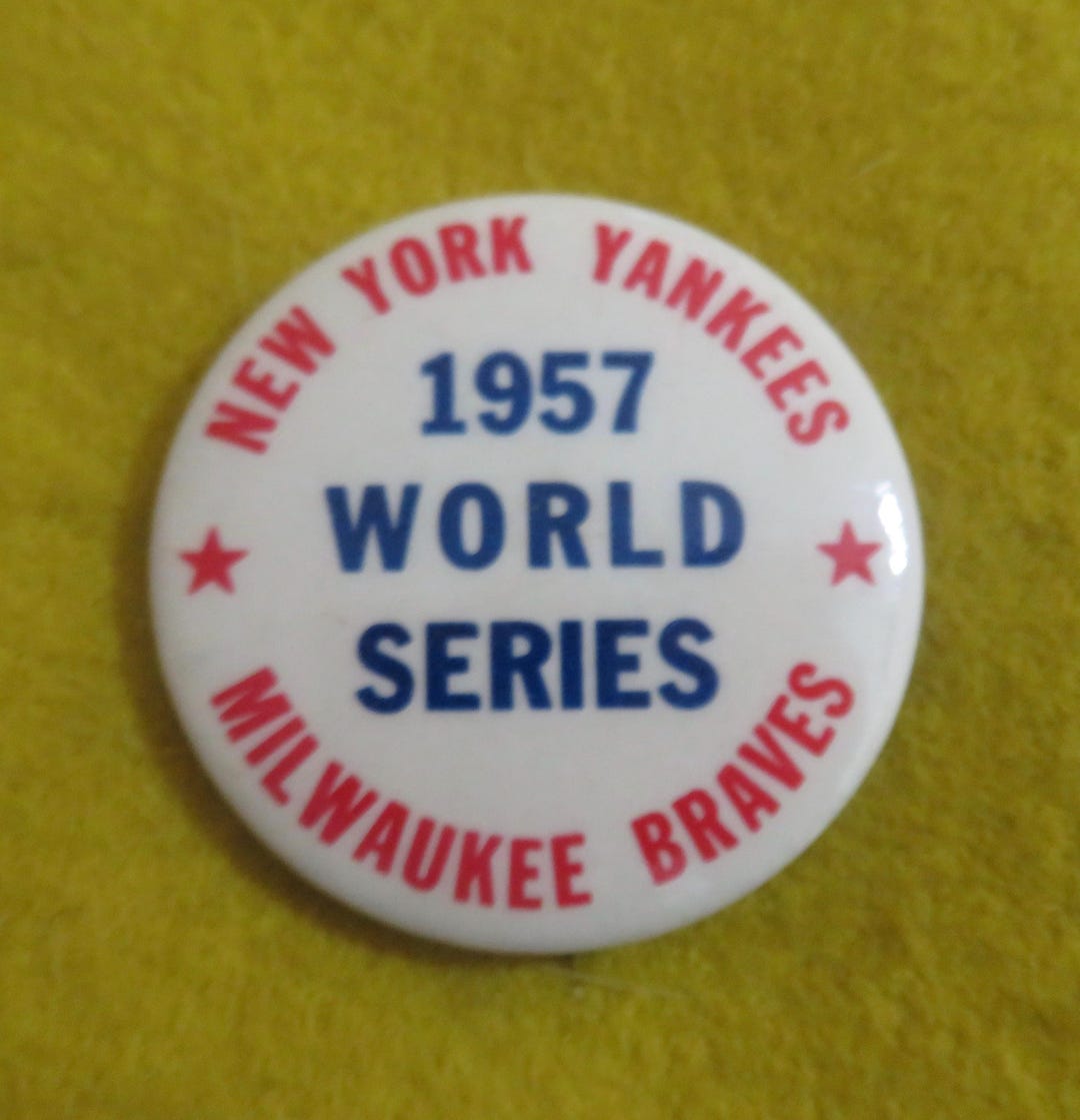 Original 1957 New York Yankees Milwaukee Braves MLB Baseball World ...