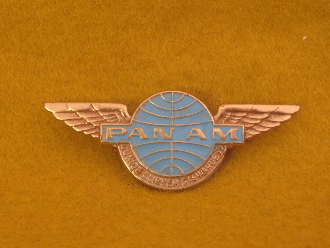 Vintage 1950's Pan Am Airlines Junior Clipperstewardess Souvenir Pin ...