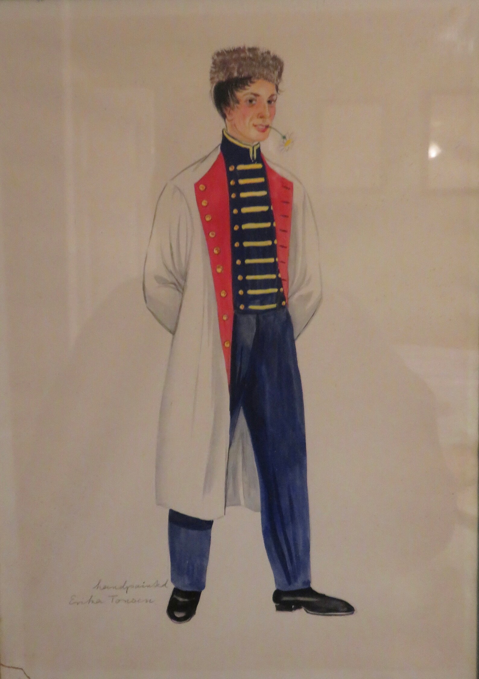 Original 1940's German Hessian Native Costume Hand Painted | Etsy