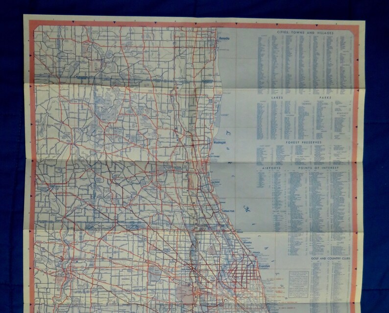 Vintage 1965 Citgo Cities Services Chicago Street Road Map - Etsy