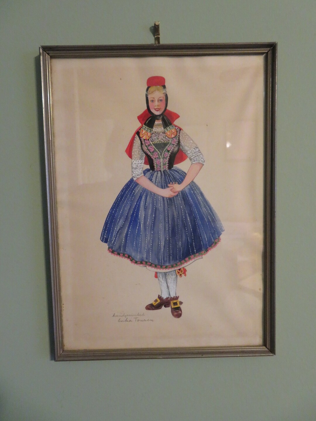 Original 1940's German Hessian Costume Hand Painted by Erika Tonsen - Etsy