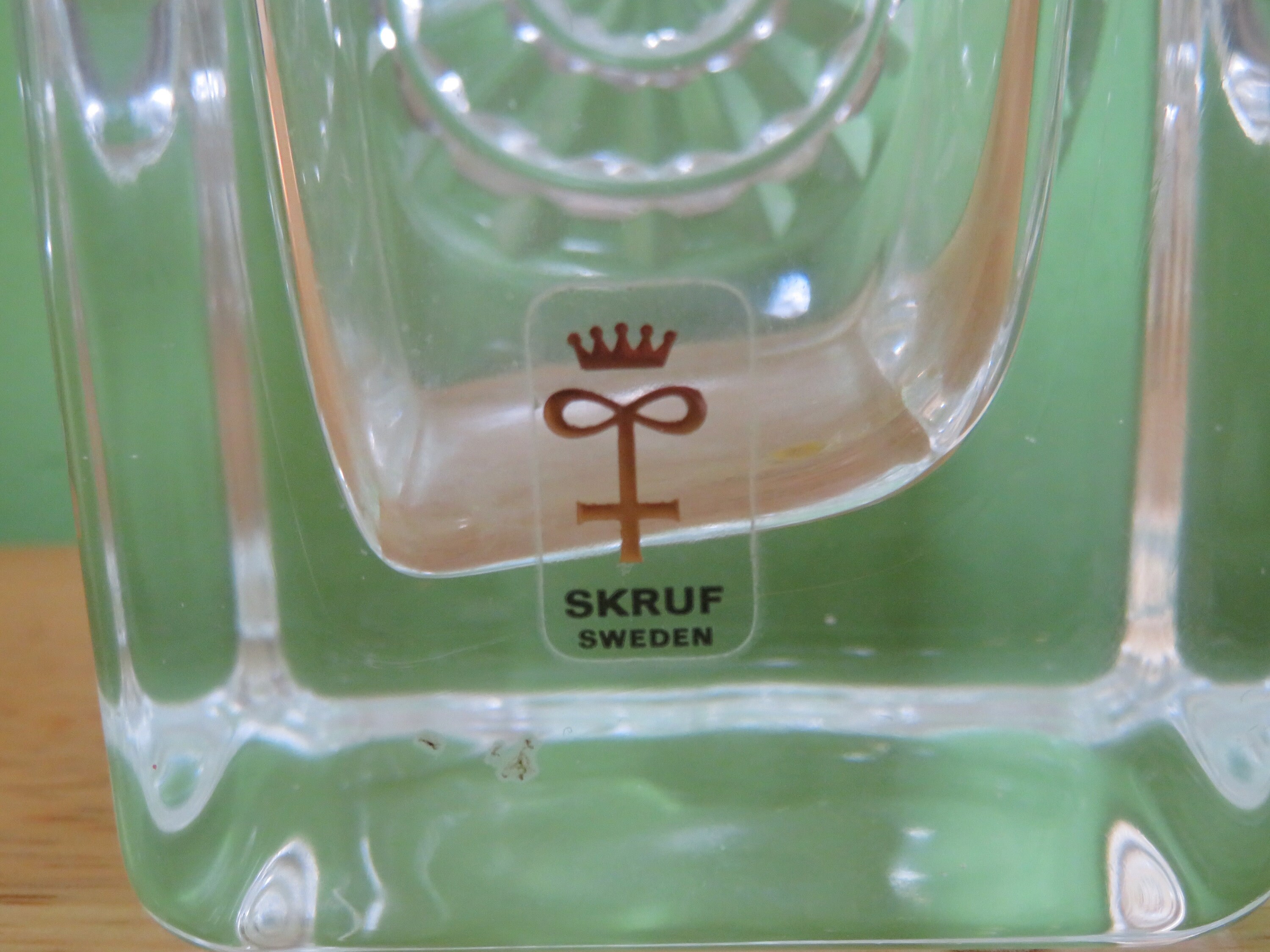 Mid Century 1970's Skruf Crystal Glass Vase - Bengt Edenfalk MCM - Made ...
