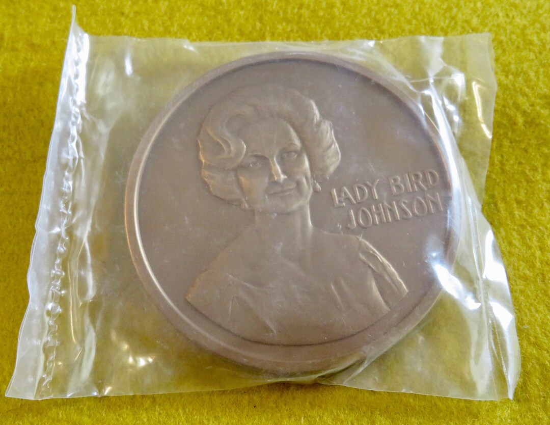 1984 Lady Bird Johnson Bronze Medal Paperweight - US Mint (sealed) - Etsy