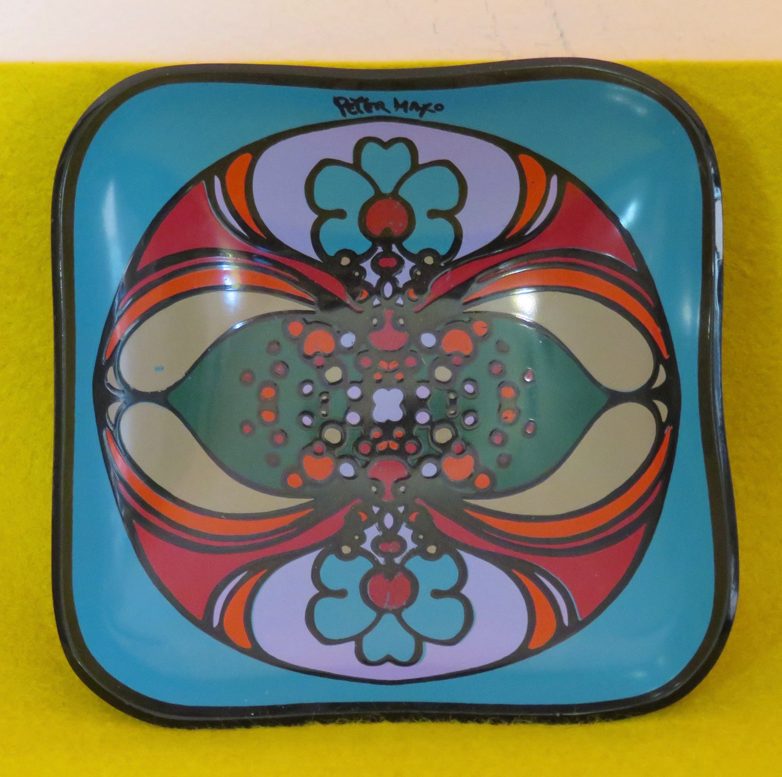 Outstanding 1960's Peter Max Psychedelic Pop Art Glass - Etsy