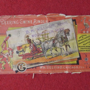 Original 1880's Wm Deering Chicago Deering Twine Binder Victorian ...