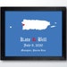 Personalized Puerto Rico Map: Custom Puerto Rico Wedding | Etsy