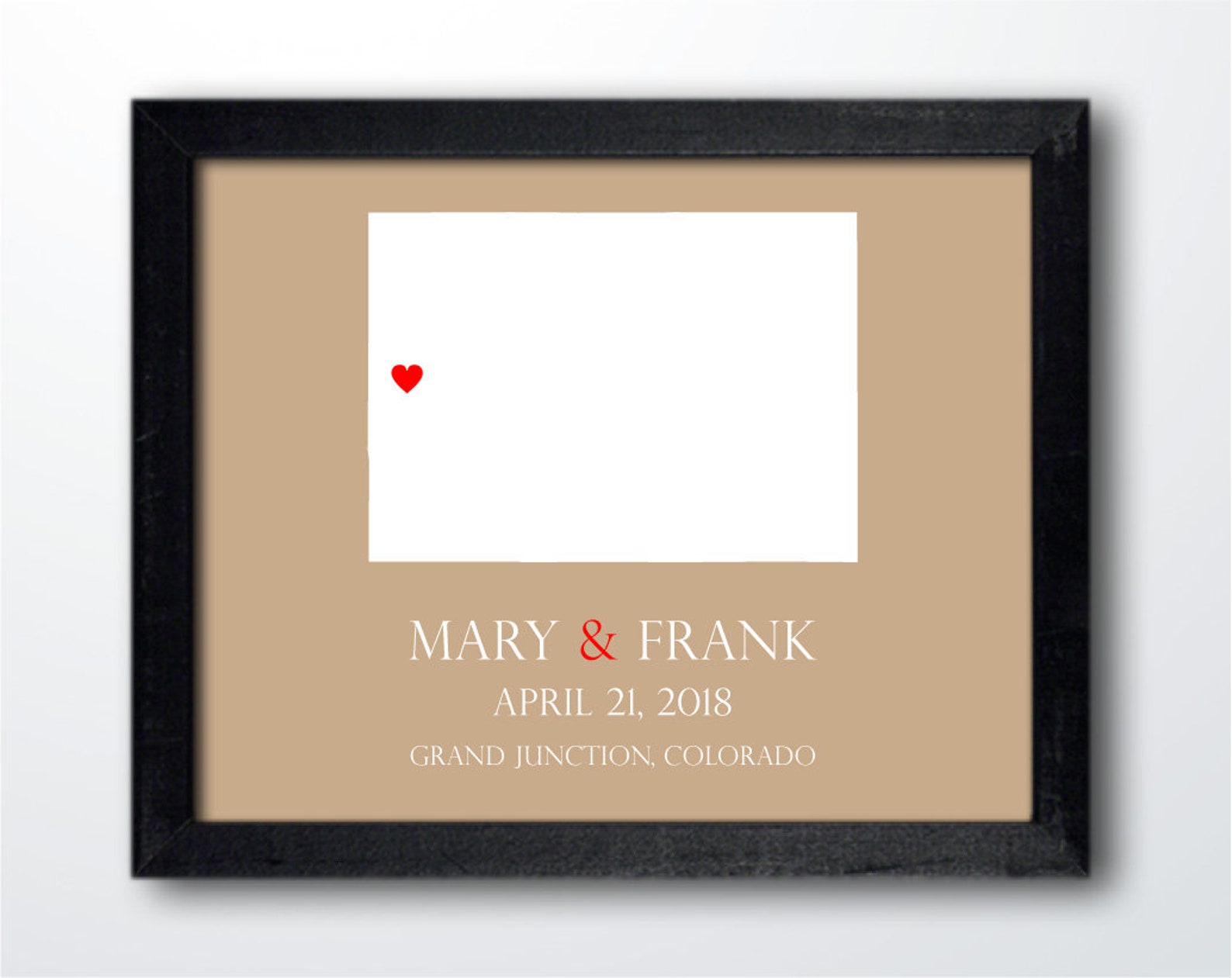 Personalized Colorado Map: Custom Colorado Wedding Engagement | Etsy