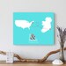 Custom Two Country Map With Love Trails Print- Personalized Long ...