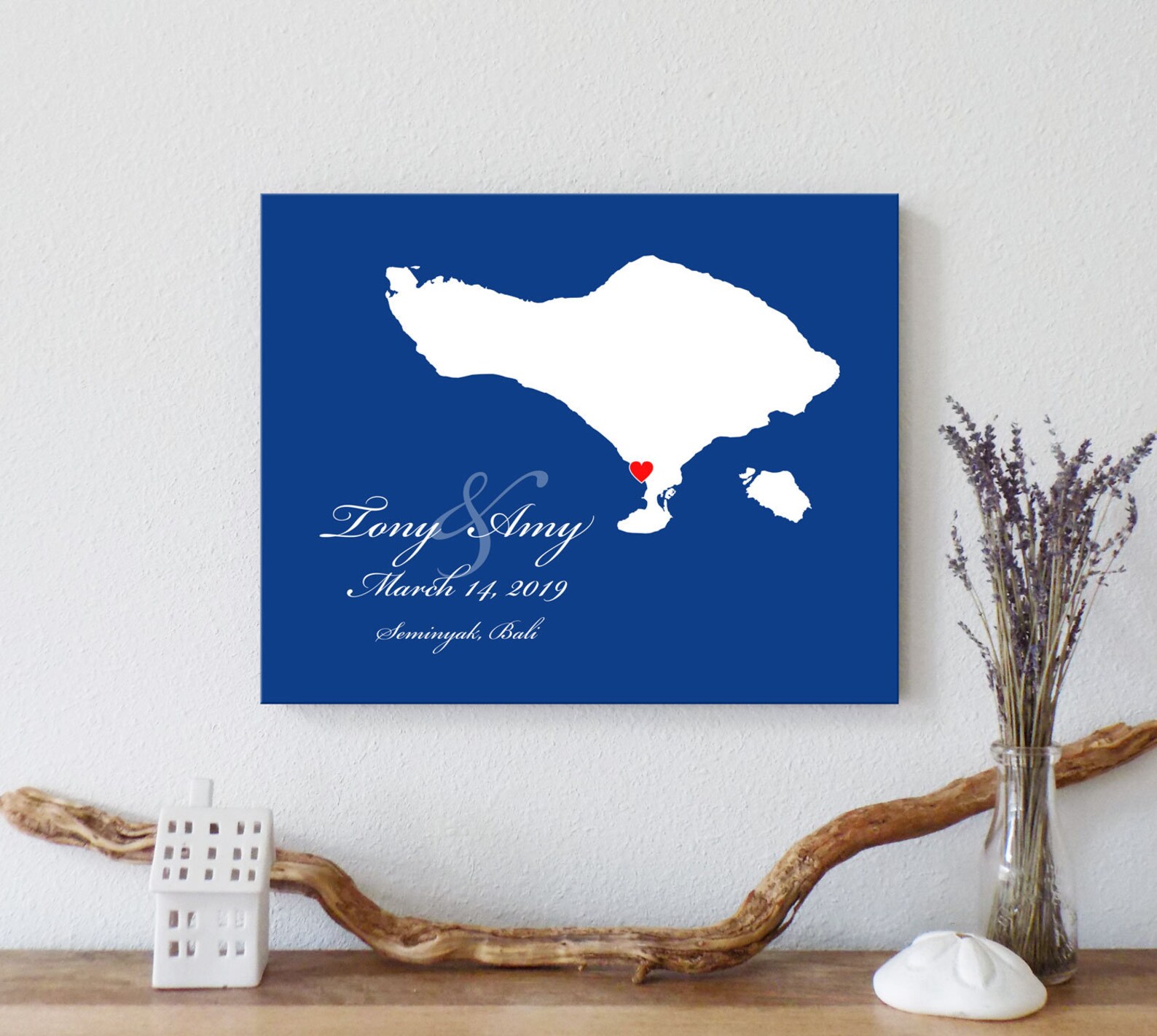 Personalized Bali Map: Custom Bali Wedding Engagement Gift - Etsy