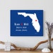 Personalized Florida Map: Custom Florida Wedding, Engagement Gift ...