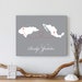 Two Countries Map With Love Trails, Engagement Gift, Wedding Gift ...