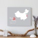 Personalized China Map: Custom China Wedding, Engagement Gift, Wedding ...