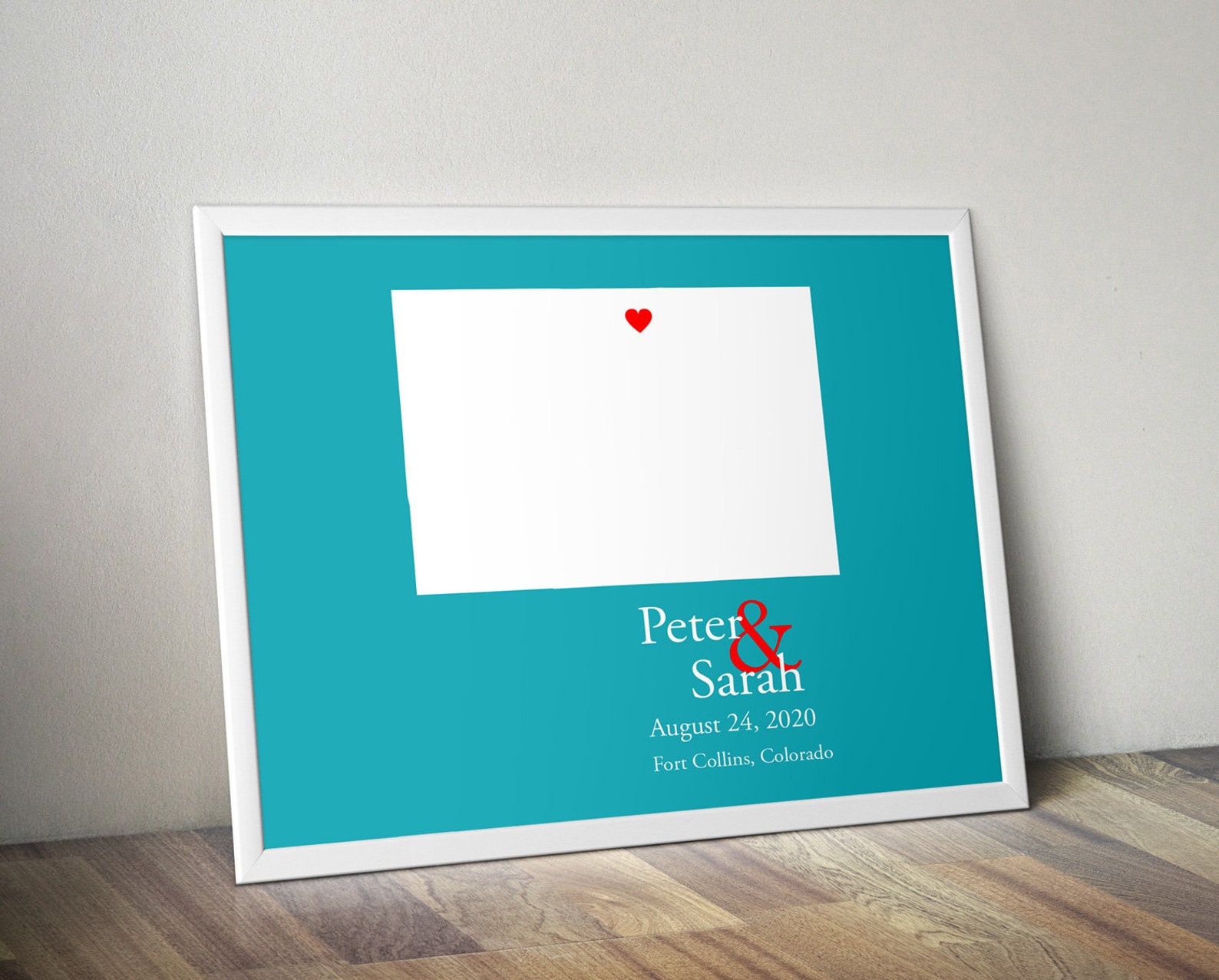 Personalized Colorado Map: Custom Colorado Wedding Engagement | Etsy