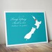 Personalized New Zealand Map: Custom New Zealand Wedding, Engagement ...