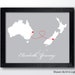 Two Countries Map With Love Trails, Engagement Gift, Wedding Gift ...