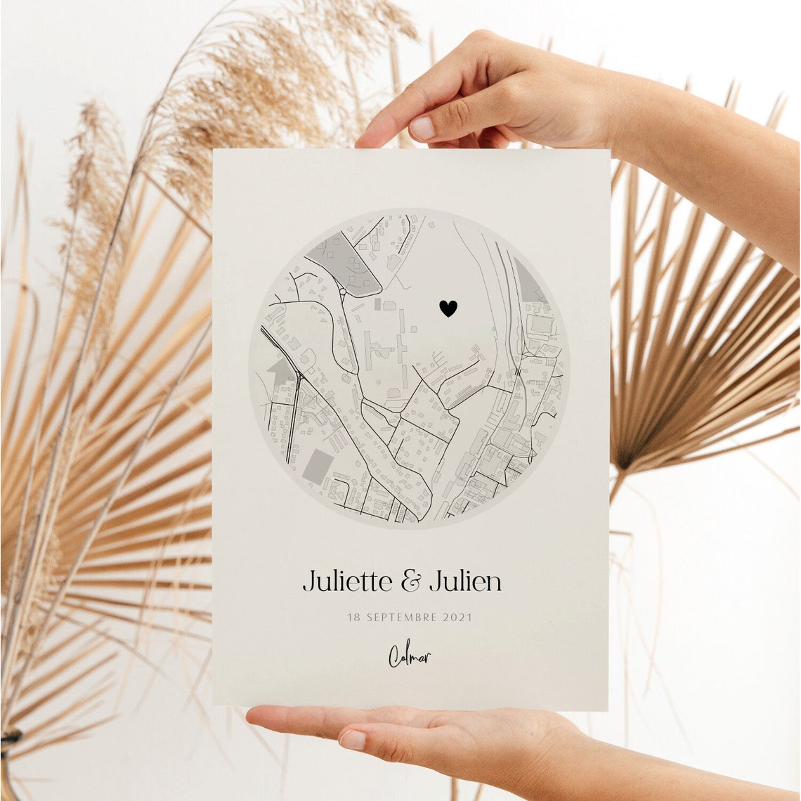 Date and Meeting Place Poster Couple Poster Birth City Poster - Etsy