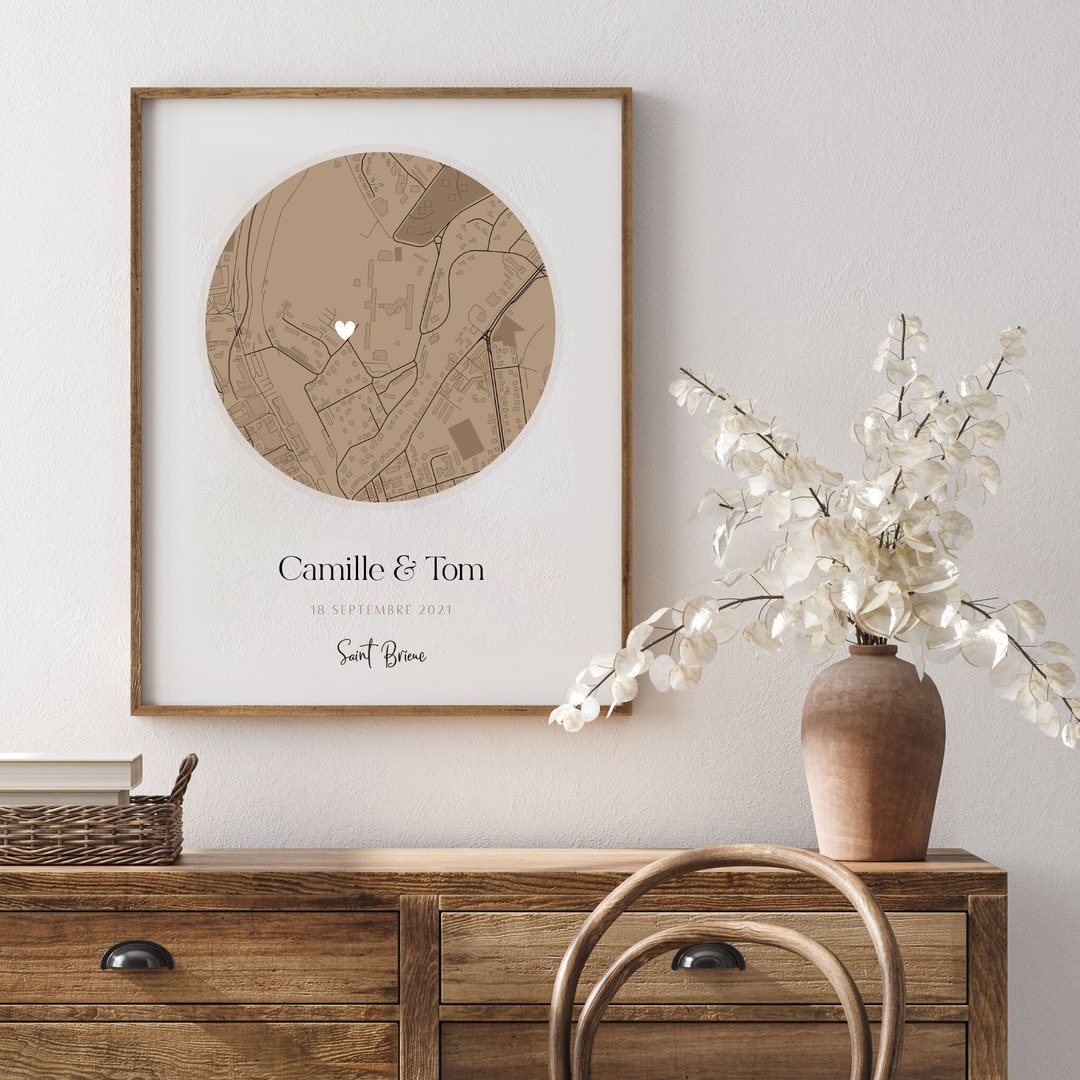 Date and Meeting Place Poster Couple Poster Birth City Poster, Wedding ...