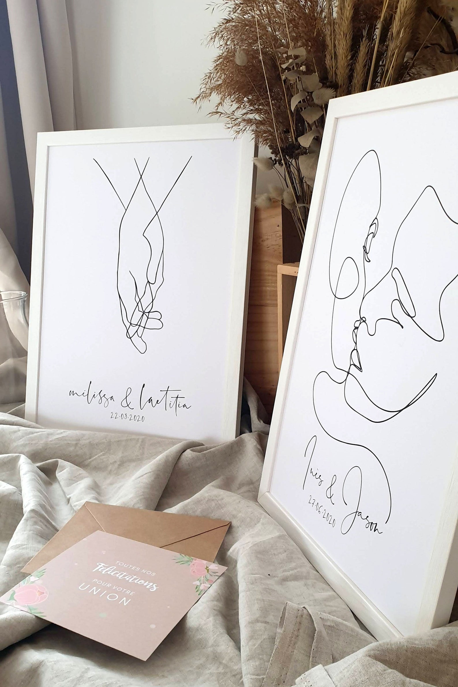 Intertwined Hands Poster and Calligraphic Couple's First - Etsy