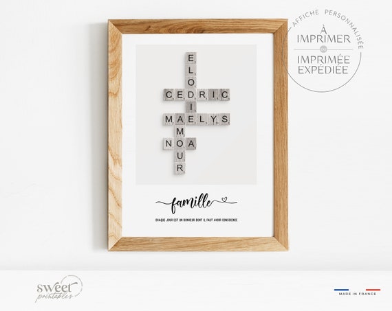 Affiche mots mêlés type scrabble mots croisés Idéal - Etsy France