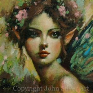 Beautiful Female Faerie Portrait Original Contemporary - Etsy