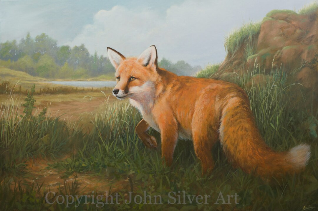 Realist Fox Portrait. Original Detailed Fine Art Painting by UK Artist ...