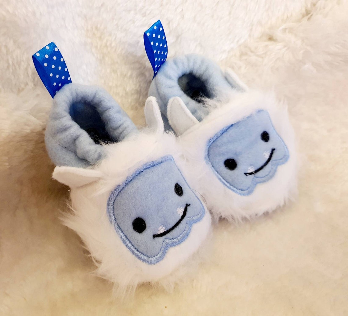 Childrens novelty slippers Yeti Slippers | Etsy