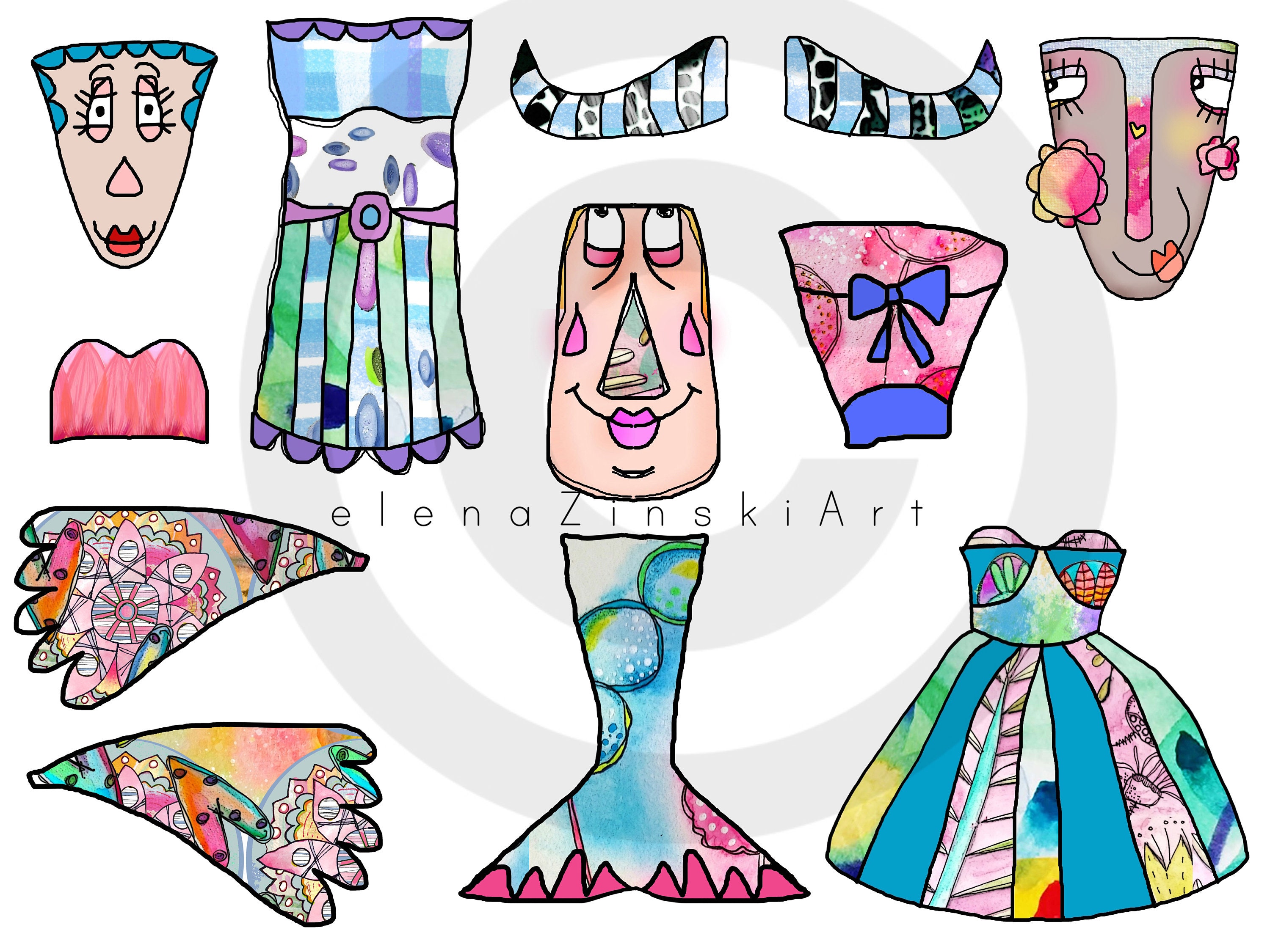 EIGHTY FIVE Fun and Quirky Collage Images - Etsy