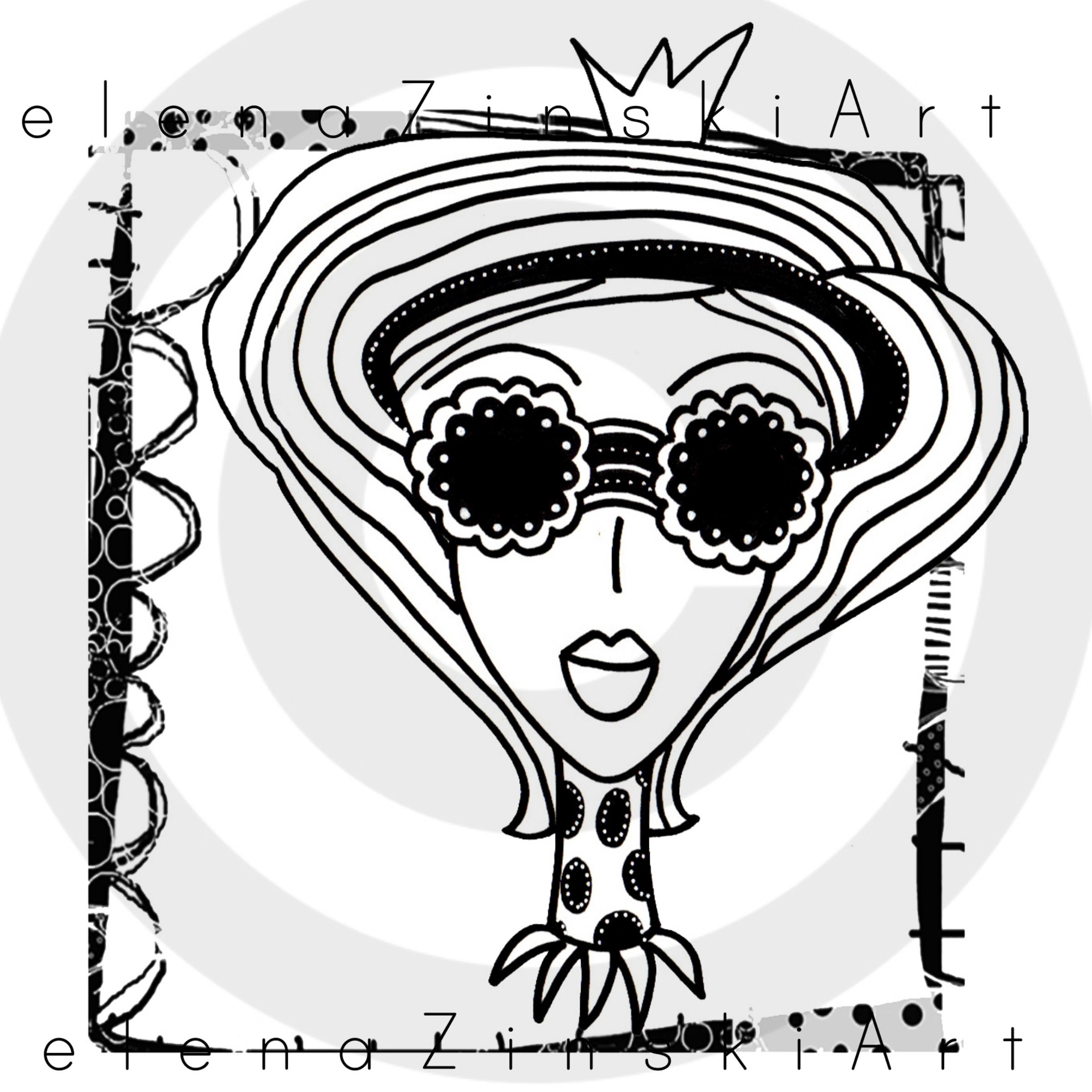 5 X FUNKY GIRLS Digi Stamps - Etsy