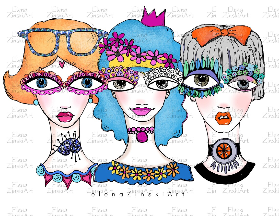 Faces, Eyes Swap, Colour, Collage - Etsy