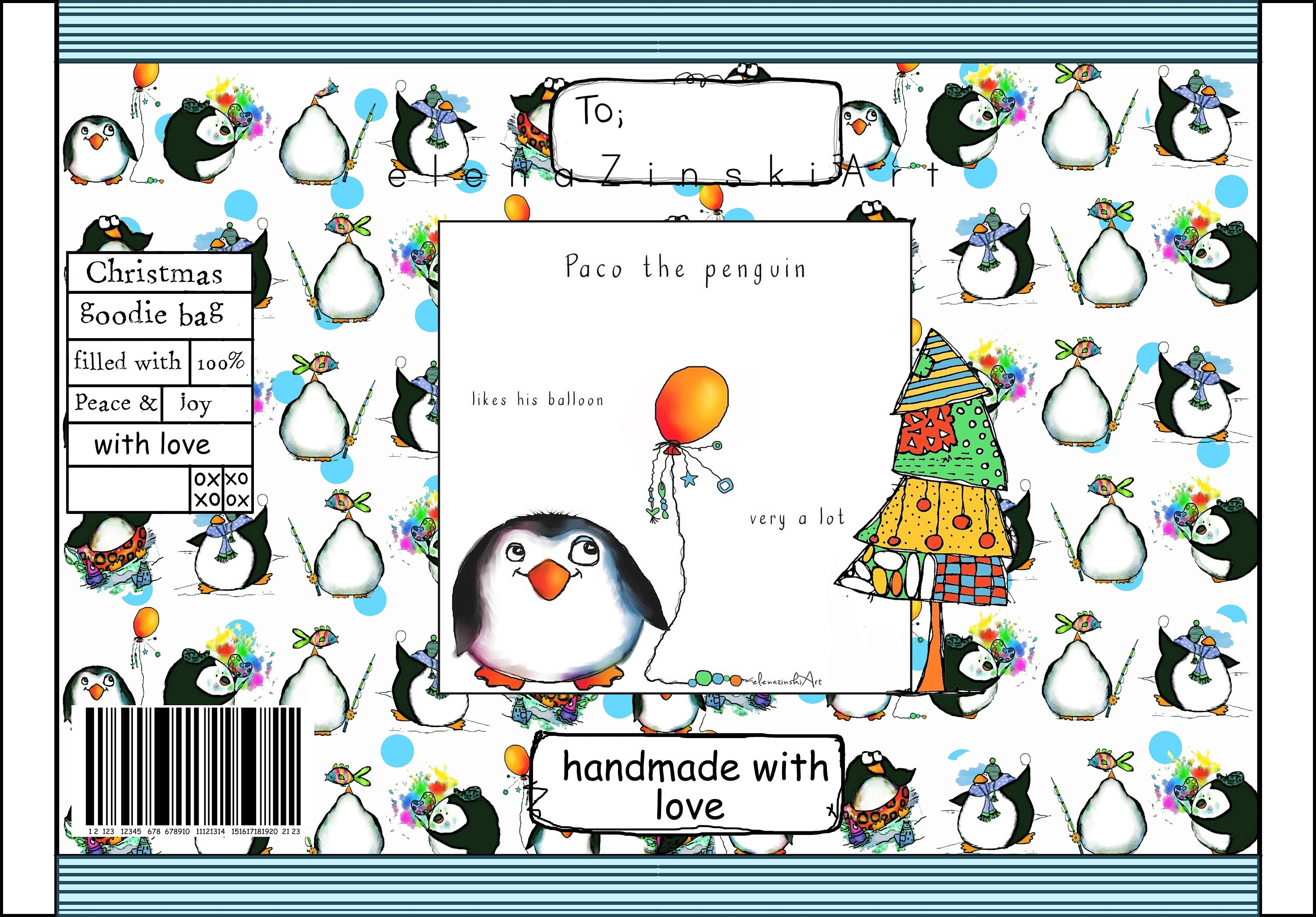 5 X Christmas Potato Chips Gift Bags - Etsy