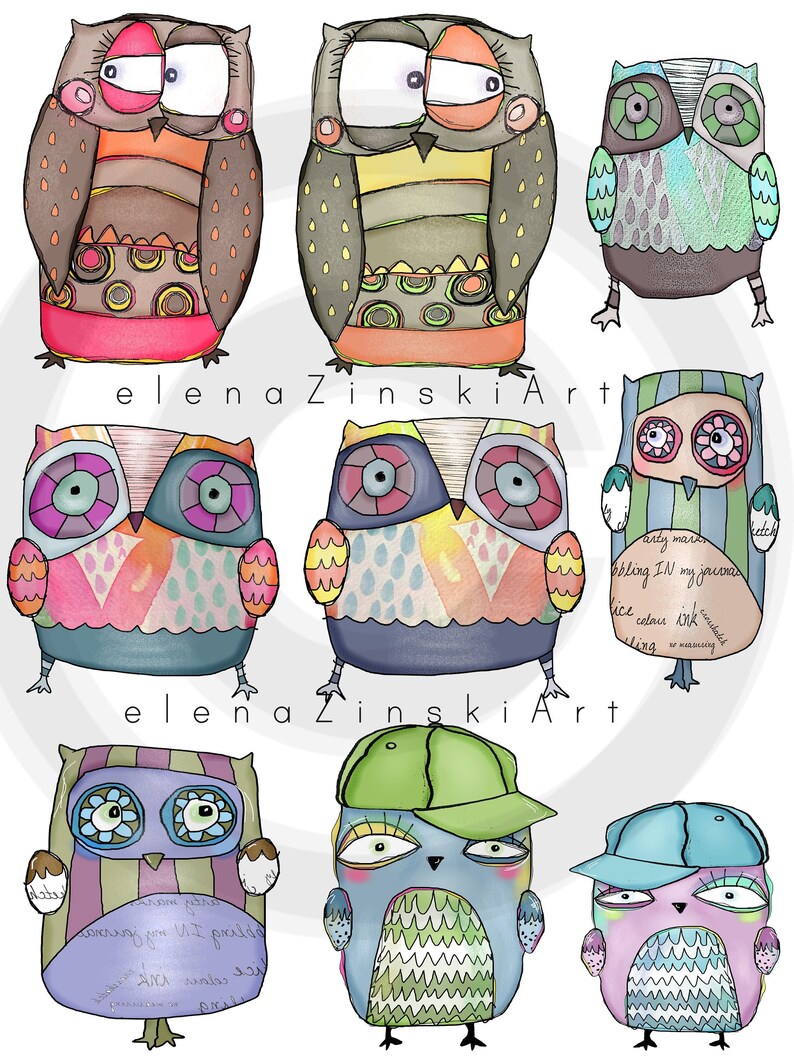 OWLS 5 X A4 Sheets - Etsy UK