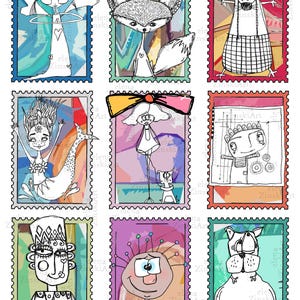 45 Giant Faux Postage Stamps - Etsy