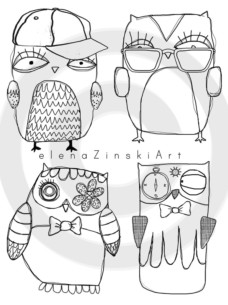 OWLS 5 X A4 Sheets - Etsy UK