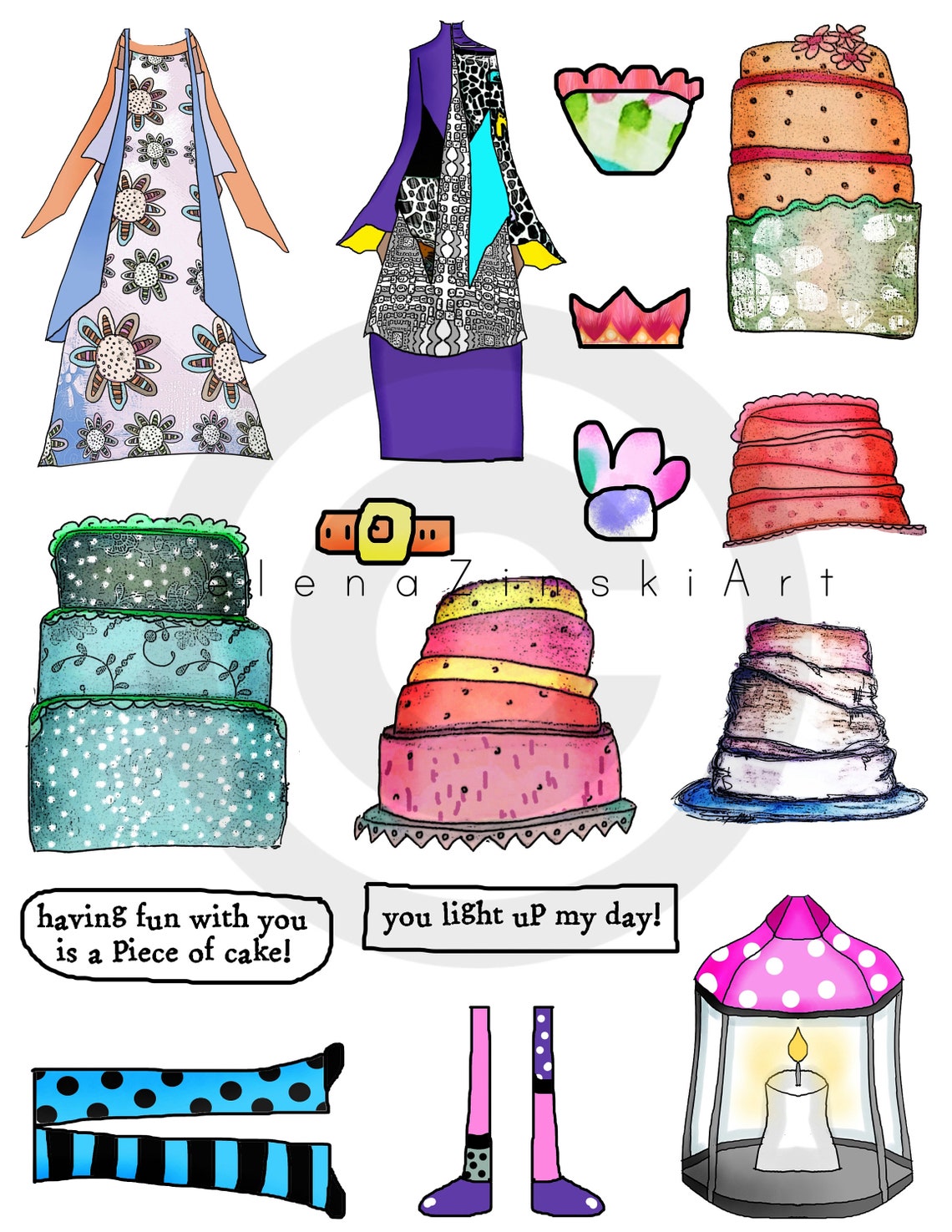 Over EIGHTY Fun and Quirky Collage Images 2 - Etsy UK