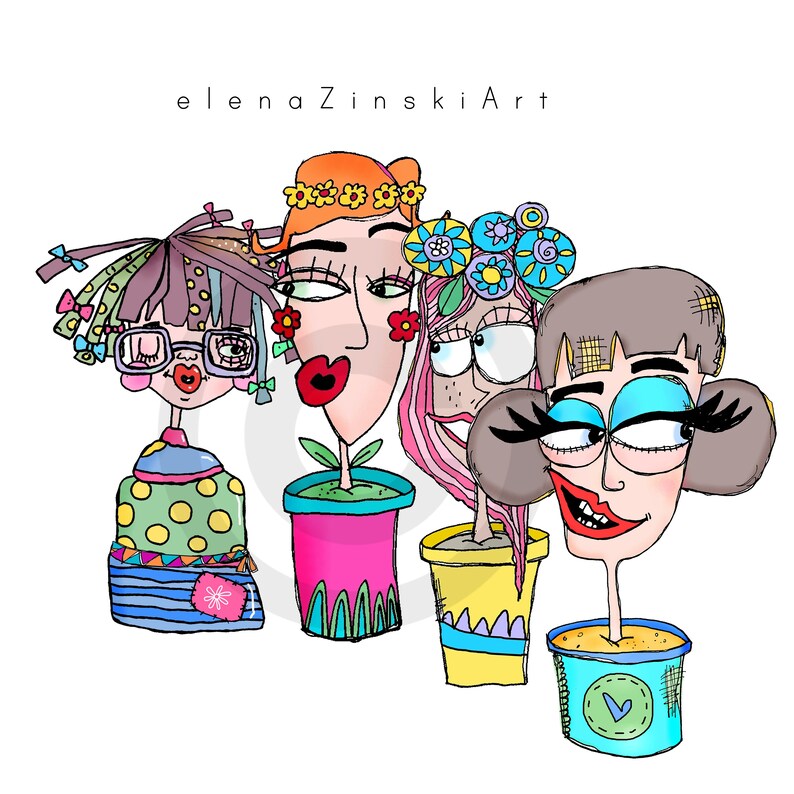 Pot Plant Girls - Etsy