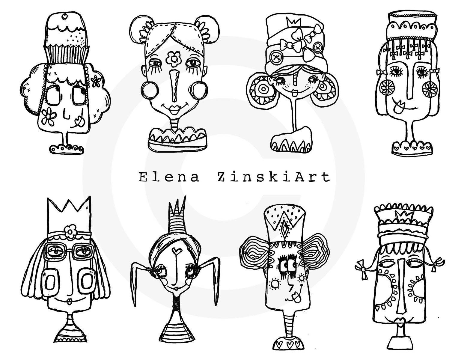 FUN FACES & Doodles - Etsy