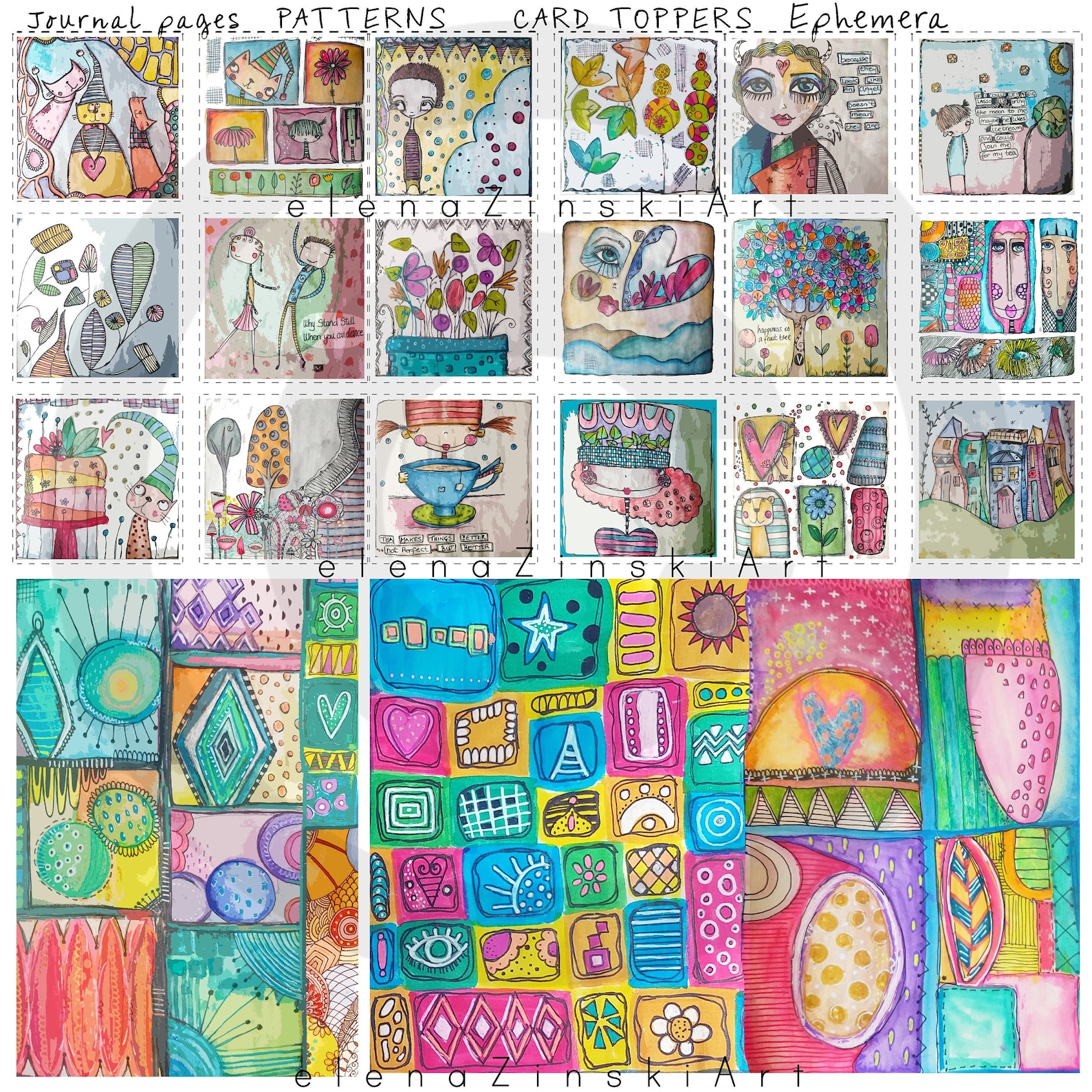 Journal pages & Patterns | Etsy