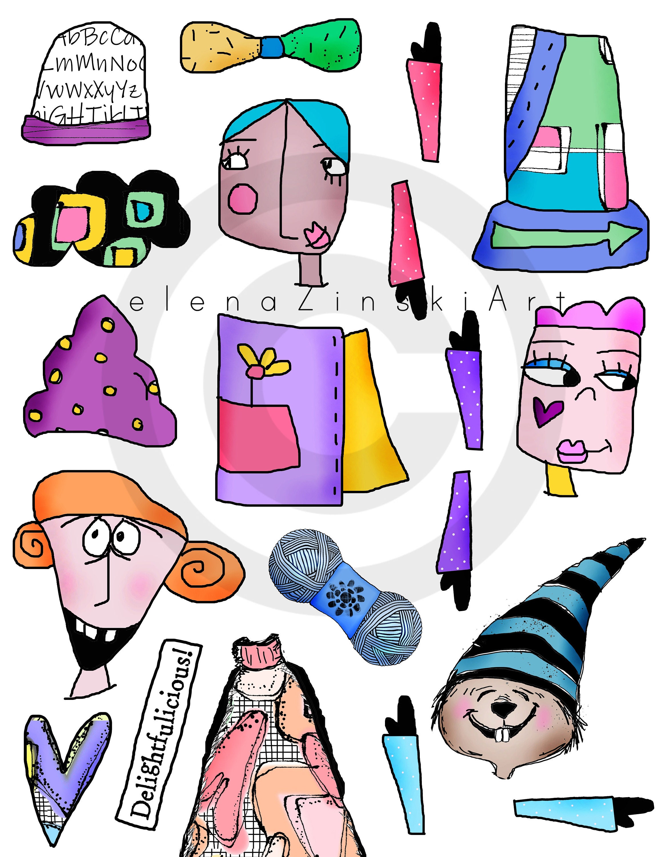 Over EIGHTY Fun and Quirky Collage Images 2 - Etsy UK