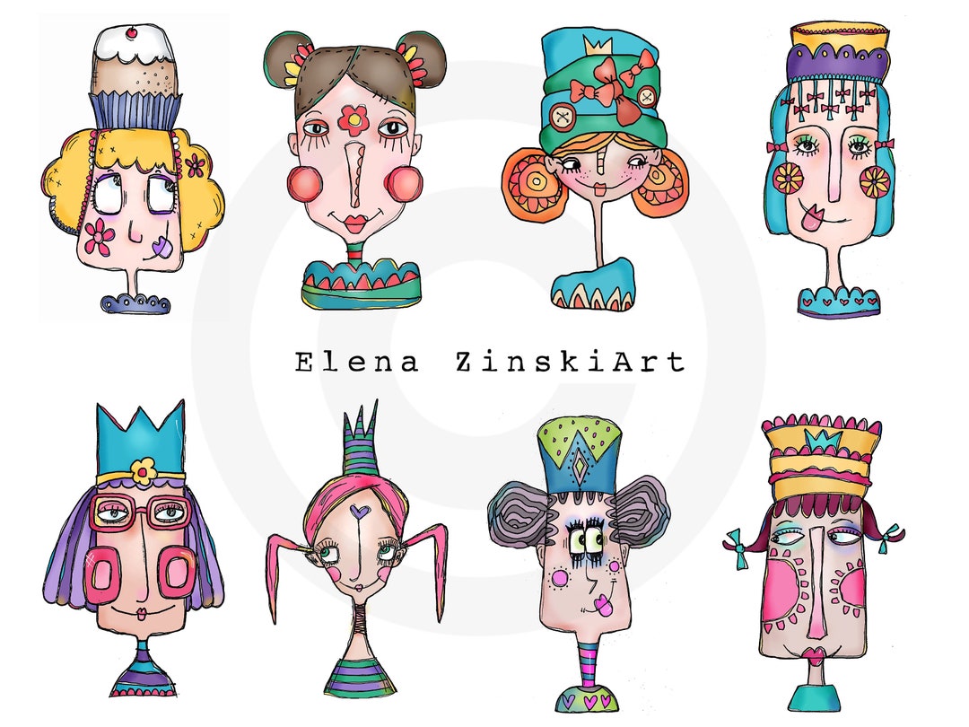 FUN FACES & Doodles - Etsy